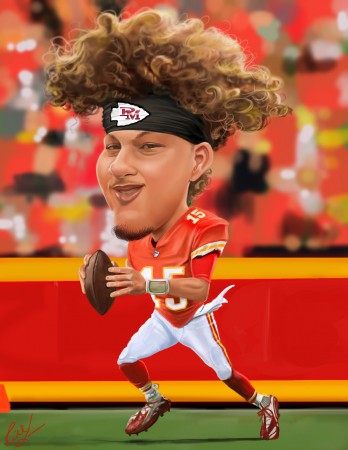 patrick mahomes sk.jpg :: Rich Conley Caricatures
